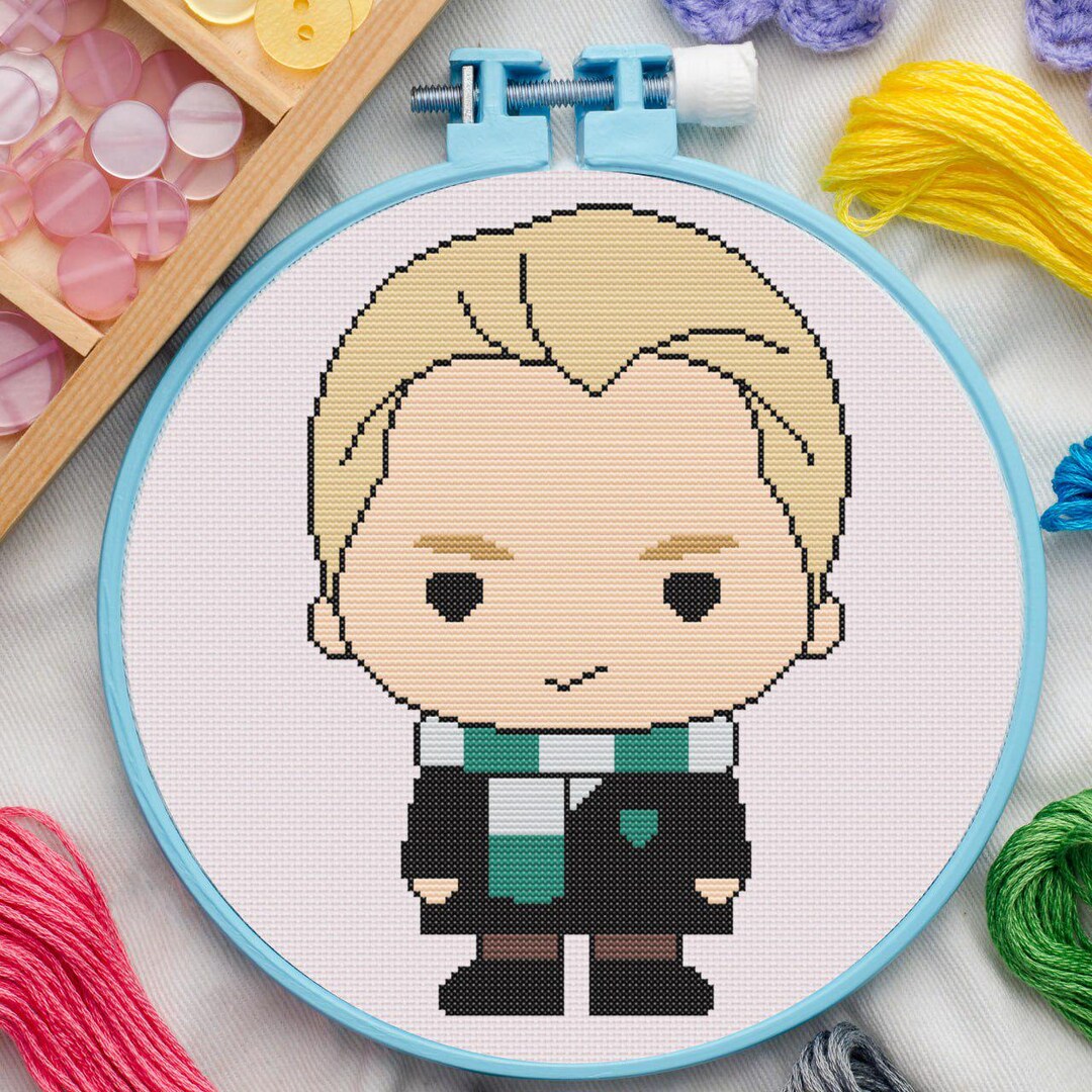 Chibi Wizard Cross Stitch Pattern for Beginners. Easy Cross Stitch ...