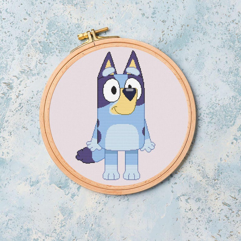 Bluey Cross Stitch Pattern for Beginners. Easy Cross Stitch Pattern ...