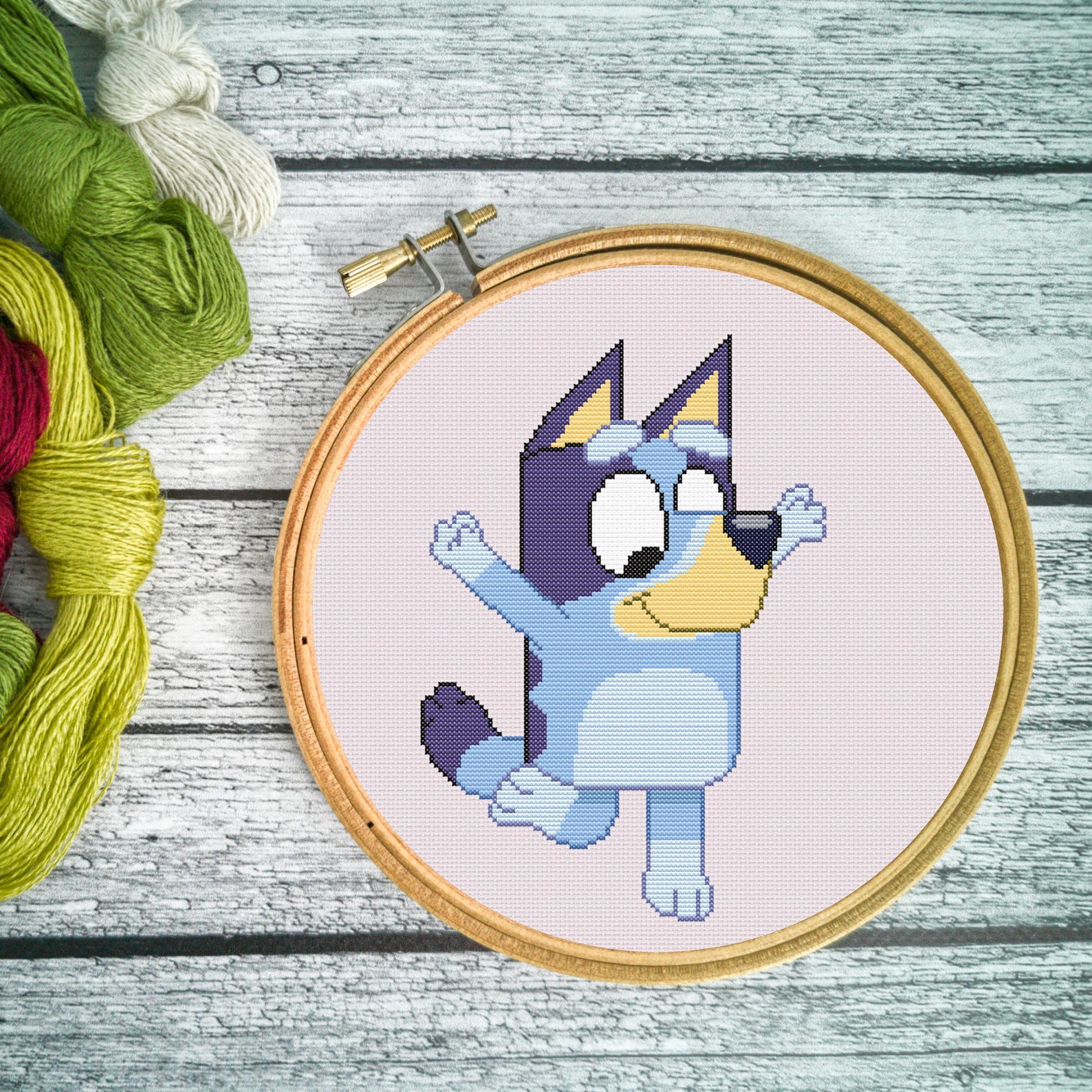 Bluey Cross Stitch Pattern for Beginners. Blue Heeler Cross Stitch ...