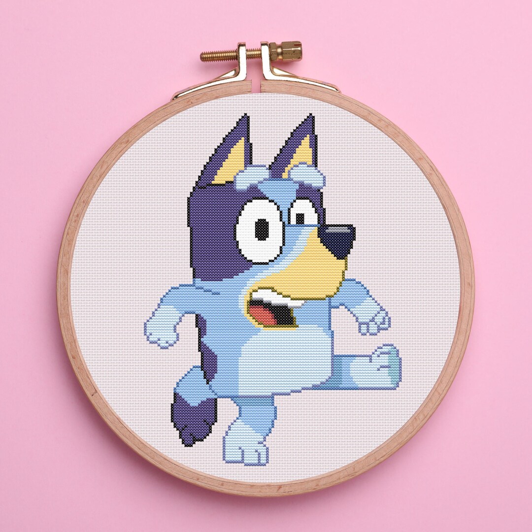 Bluey Cross Stitch Pattern for Beginners. Blue Heeler Cross Stitch ...