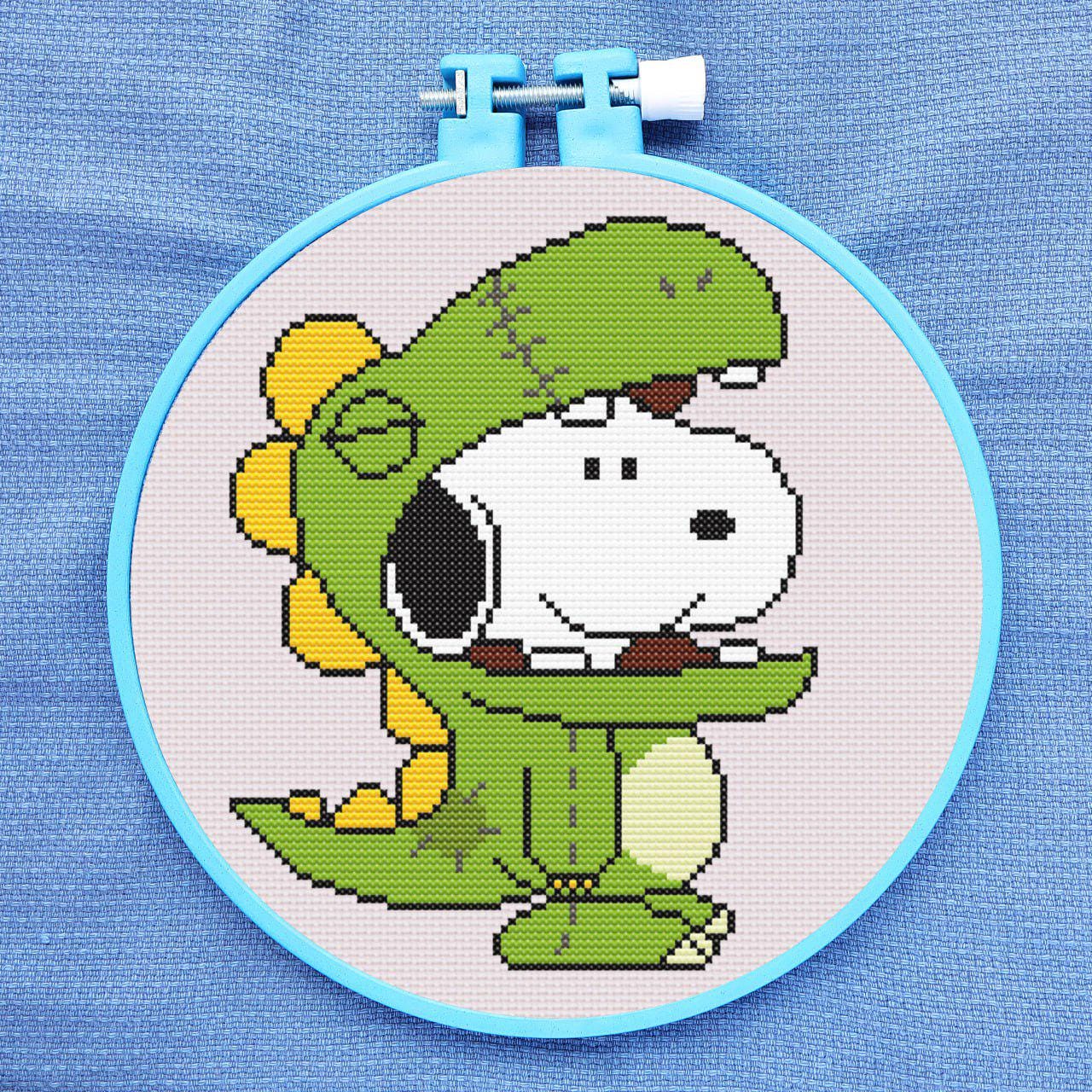 Snoopy Cross Stitch Pattern for Beginners. Peanuts Cross Stitch Pattern ...