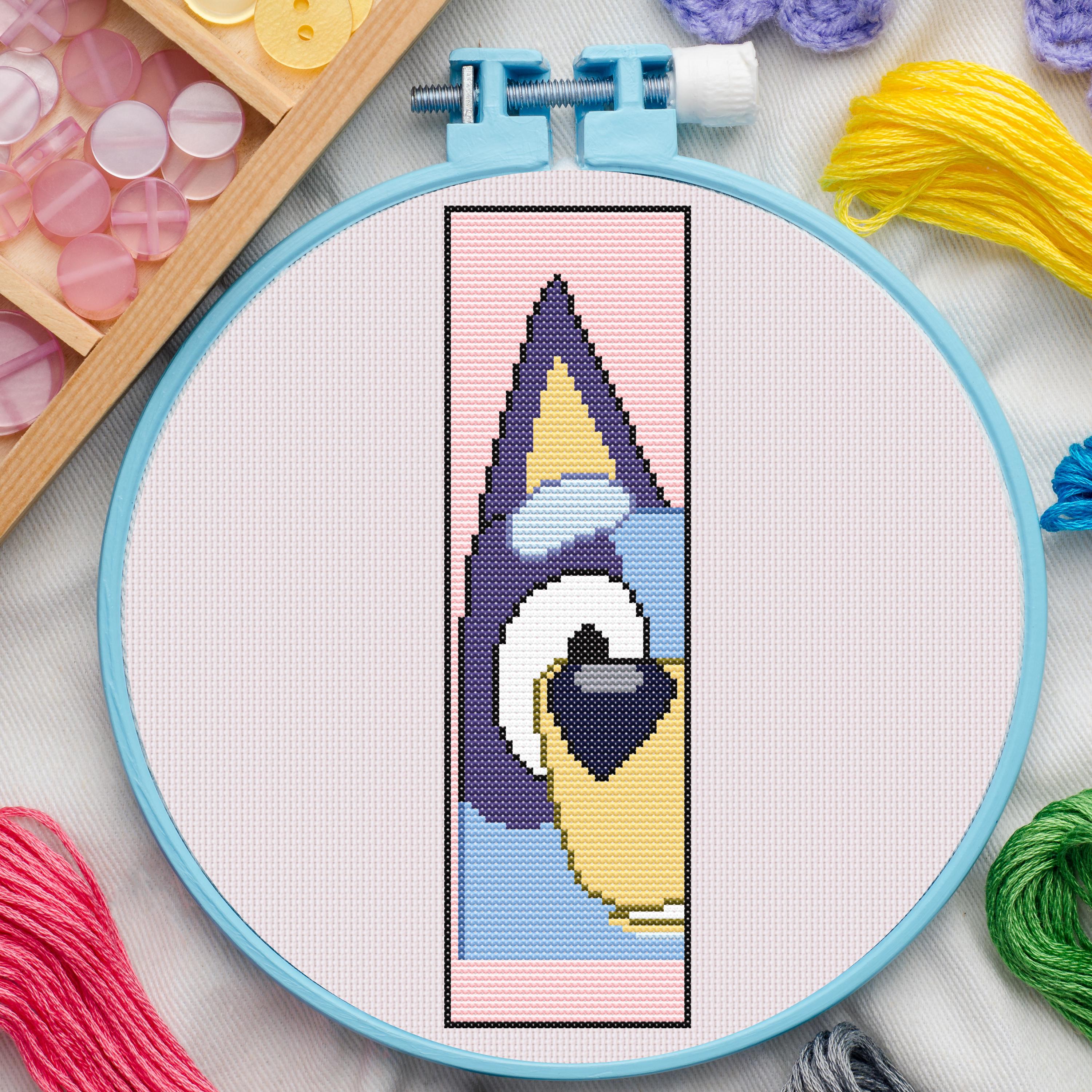 Bluey Bookmark Cross Stitch Pattern. Cross Stitch Pattern Bookmark ...