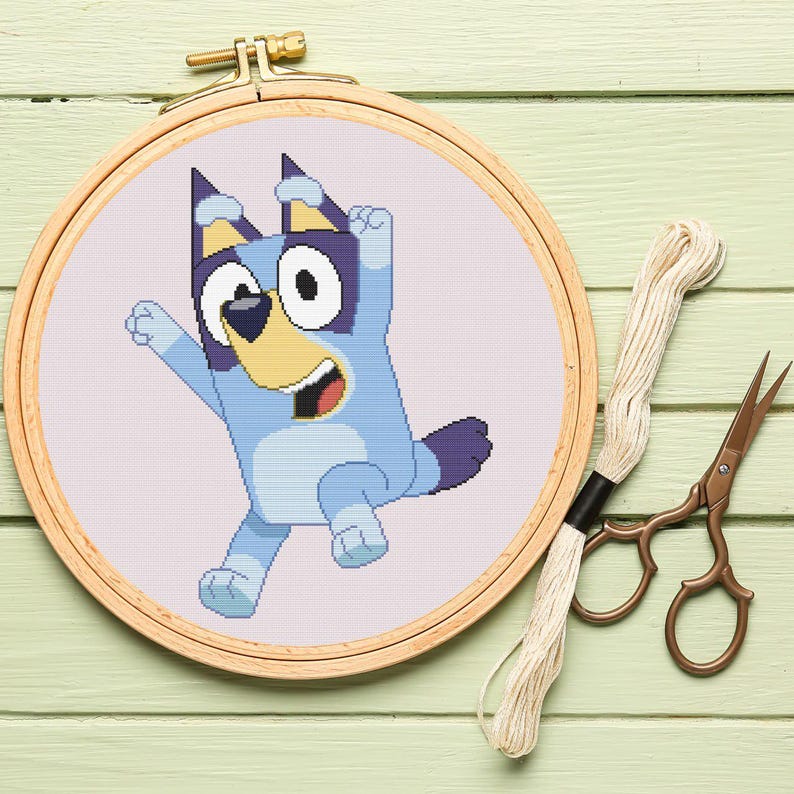 Bluey Cross Stitch Pattern for Beginners. Easy Cross Stitch Pattern ...