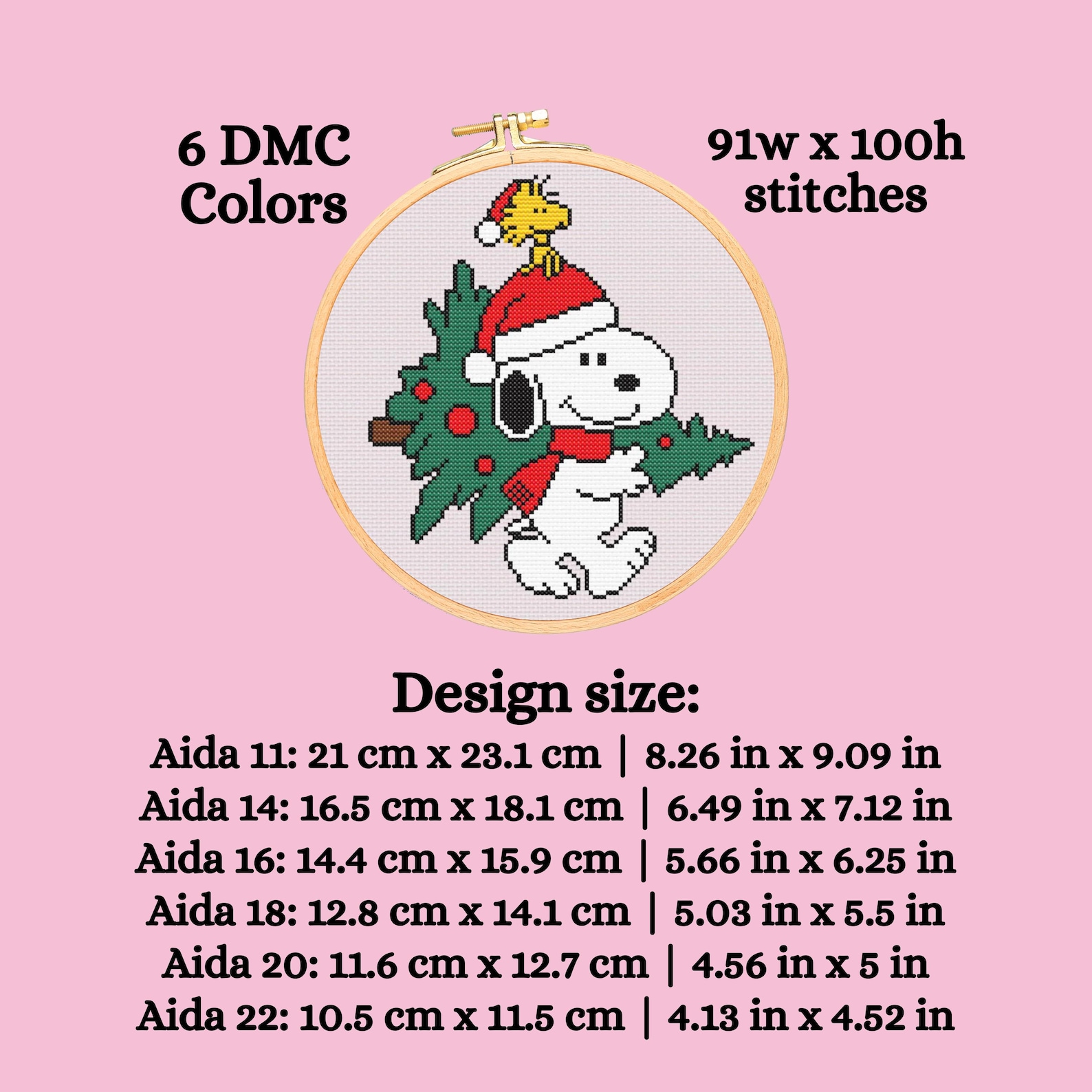 Christmas Cross Stitch Pattern. Snoopy Cross Stitch Pattern. PDF ...
