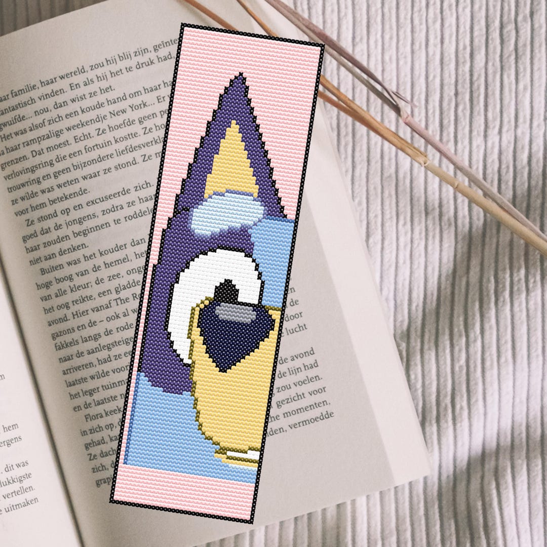 Bluey Bookmark Cross Stitch Pattern. Cross Stitch Pattern Bookmark ...
