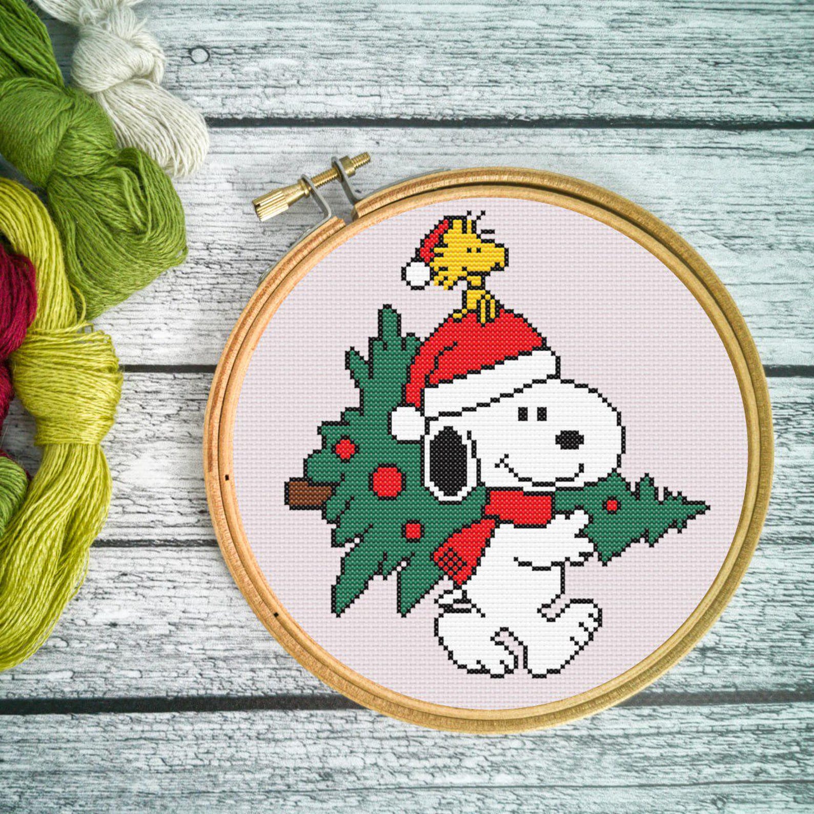 Christmas Cross Stitch Pattern. Snoopy Cross Stitch Pattern. PDF ...