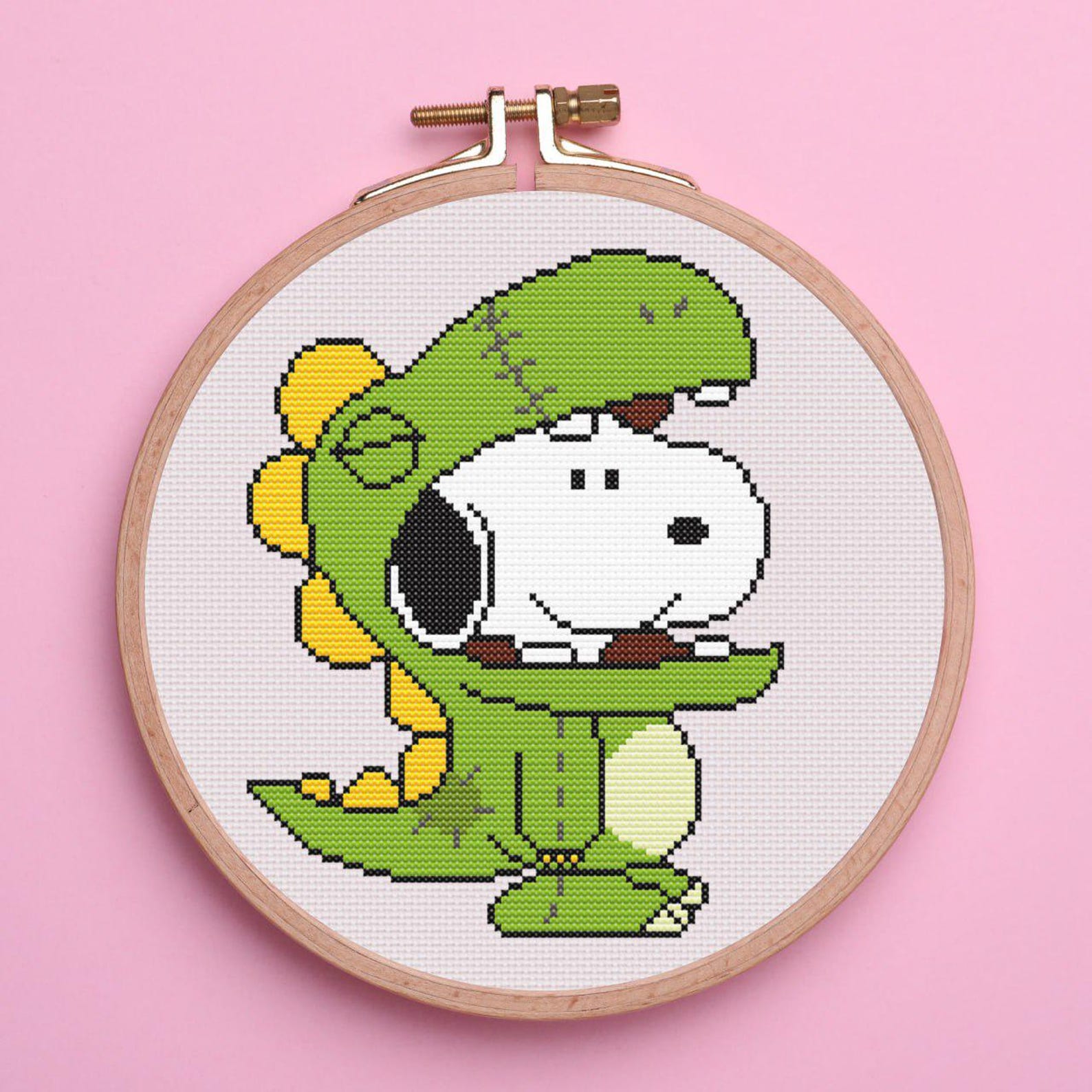 Snoopy Cross Stitch Pattern for Beginners. Peanuts Cross Stitch Pattern ...