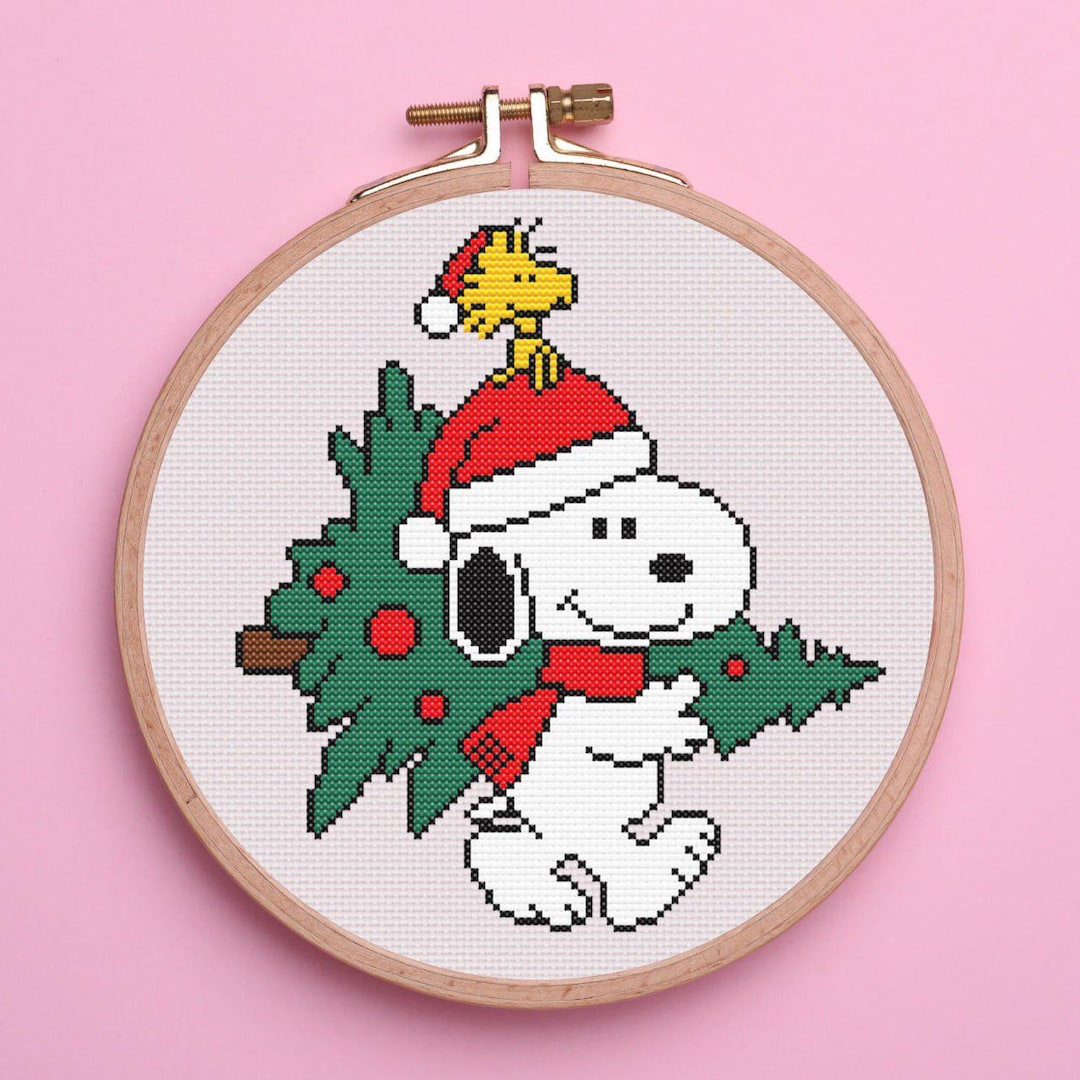 Christmas Cross Stitch Pattern. Snoopy Cross Stitch Pattern. PDF ...