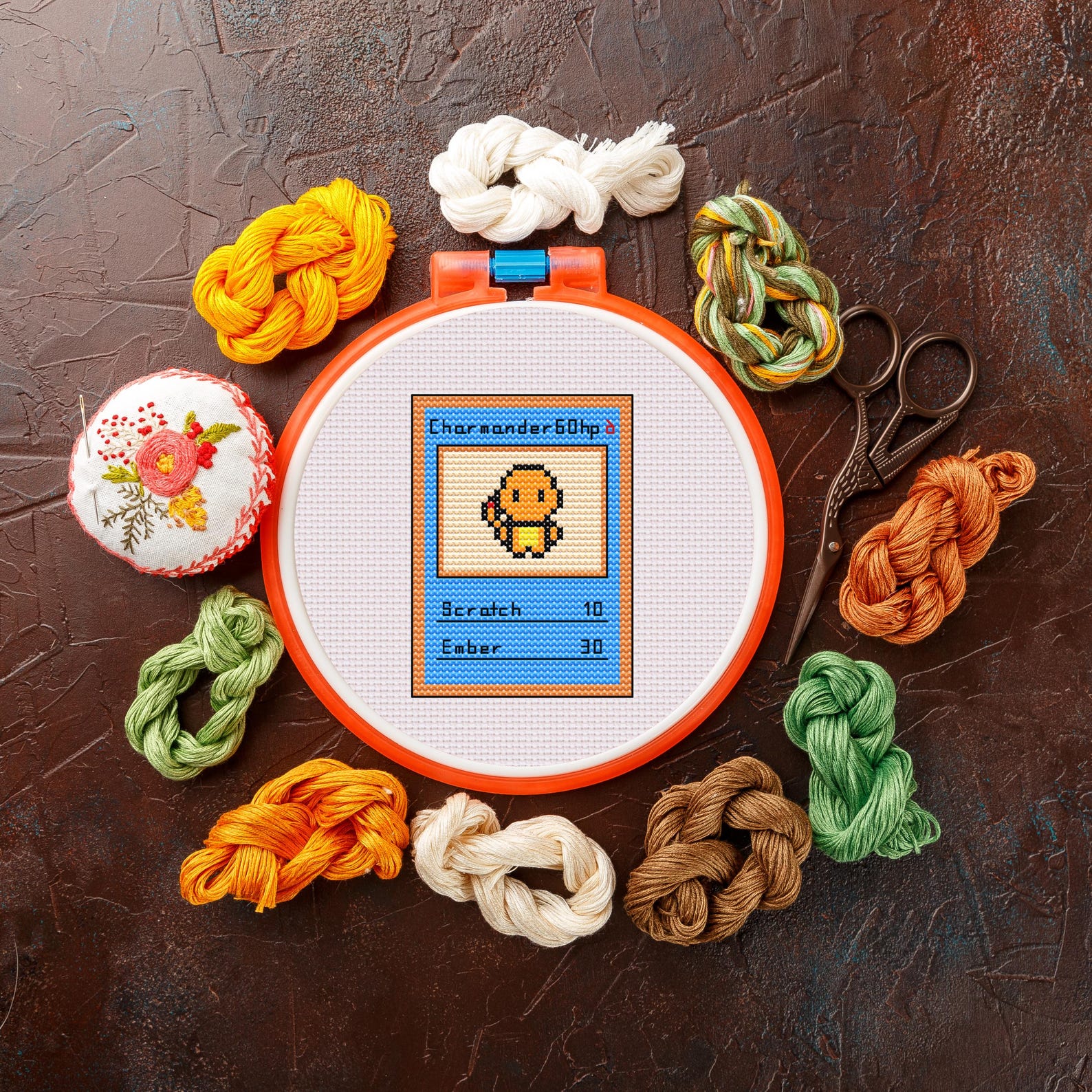 Trading Card Pixel Art Cross Stitch Pattern. Trading Card Cross Stitch ...