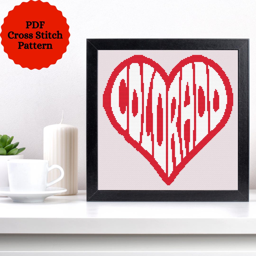 Colorado Cross Stitch Pattern for Beginners. USA Cross Stitch Pattern ...