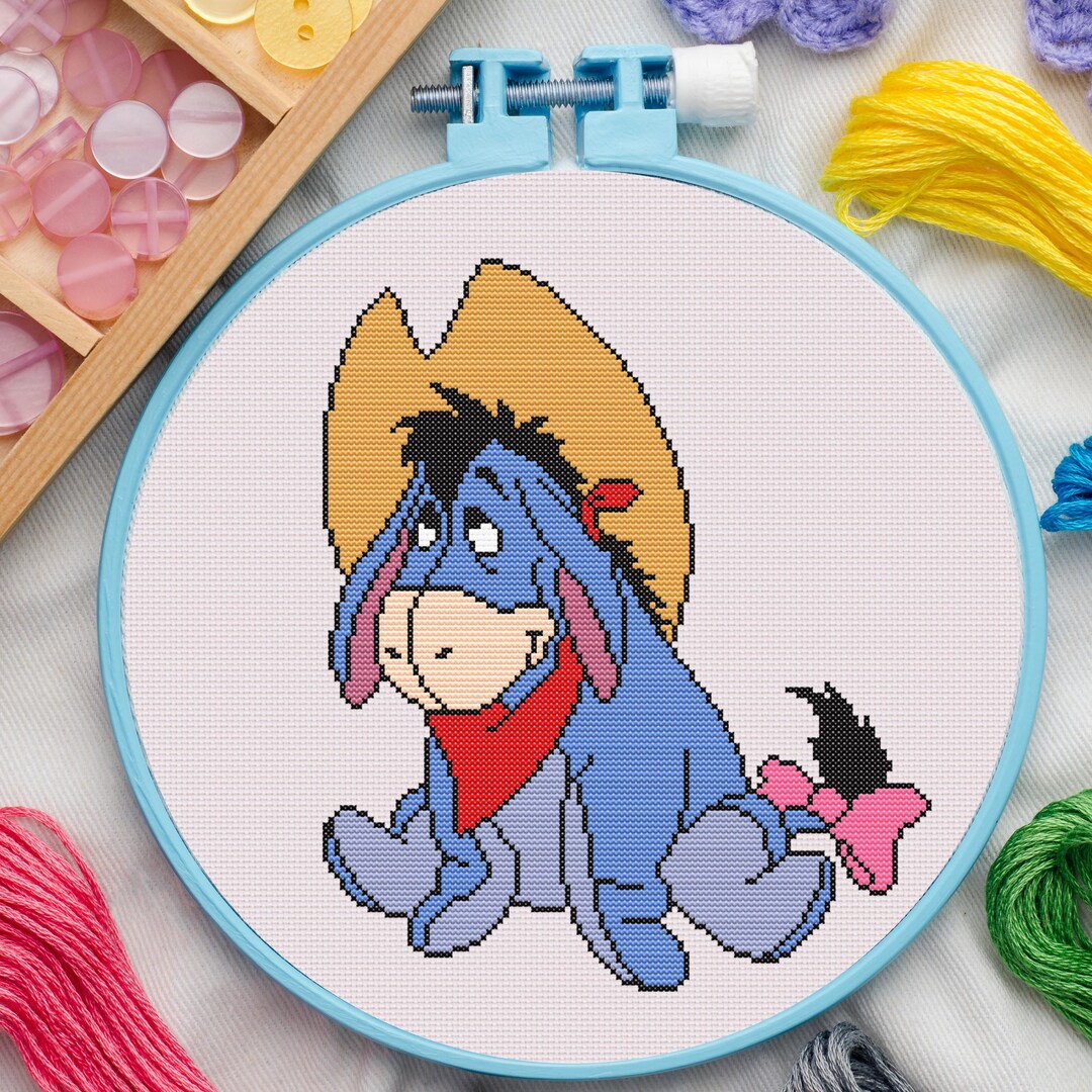 Donkey Cross Stitch Pattern for Beginners. Animal Cross Stitch Pattern ...