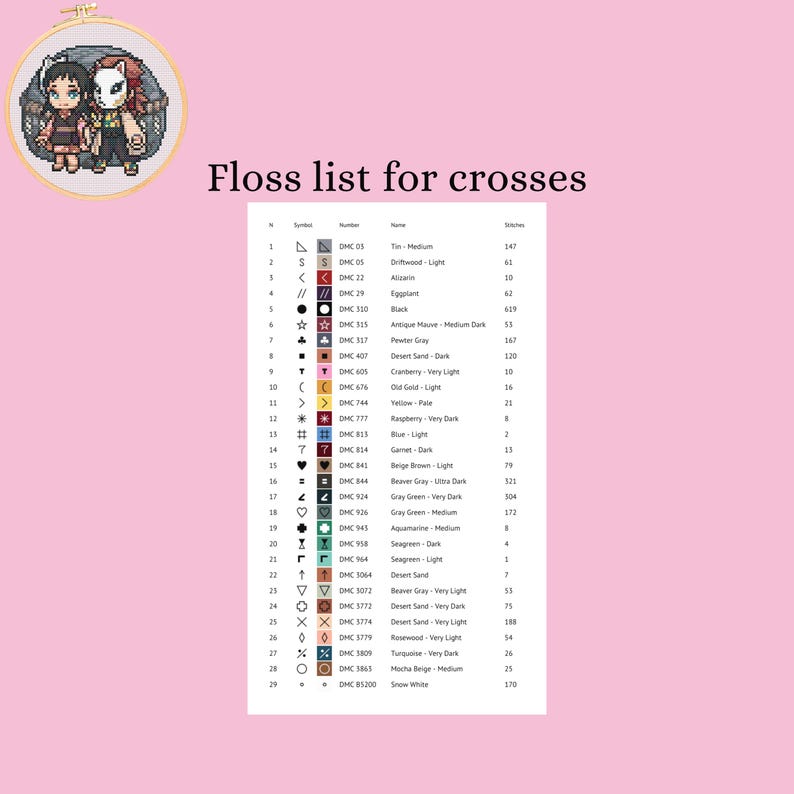 Demon Anime Cross Stitch Pattern. Anime Demon Cross Stitch Pattern. PDF ...