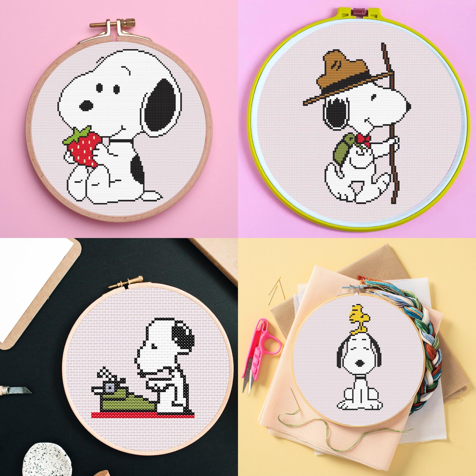 All Snoopy Cross Stitch Patterns From My Store. 25+ Snoopy Cross Stitch ...