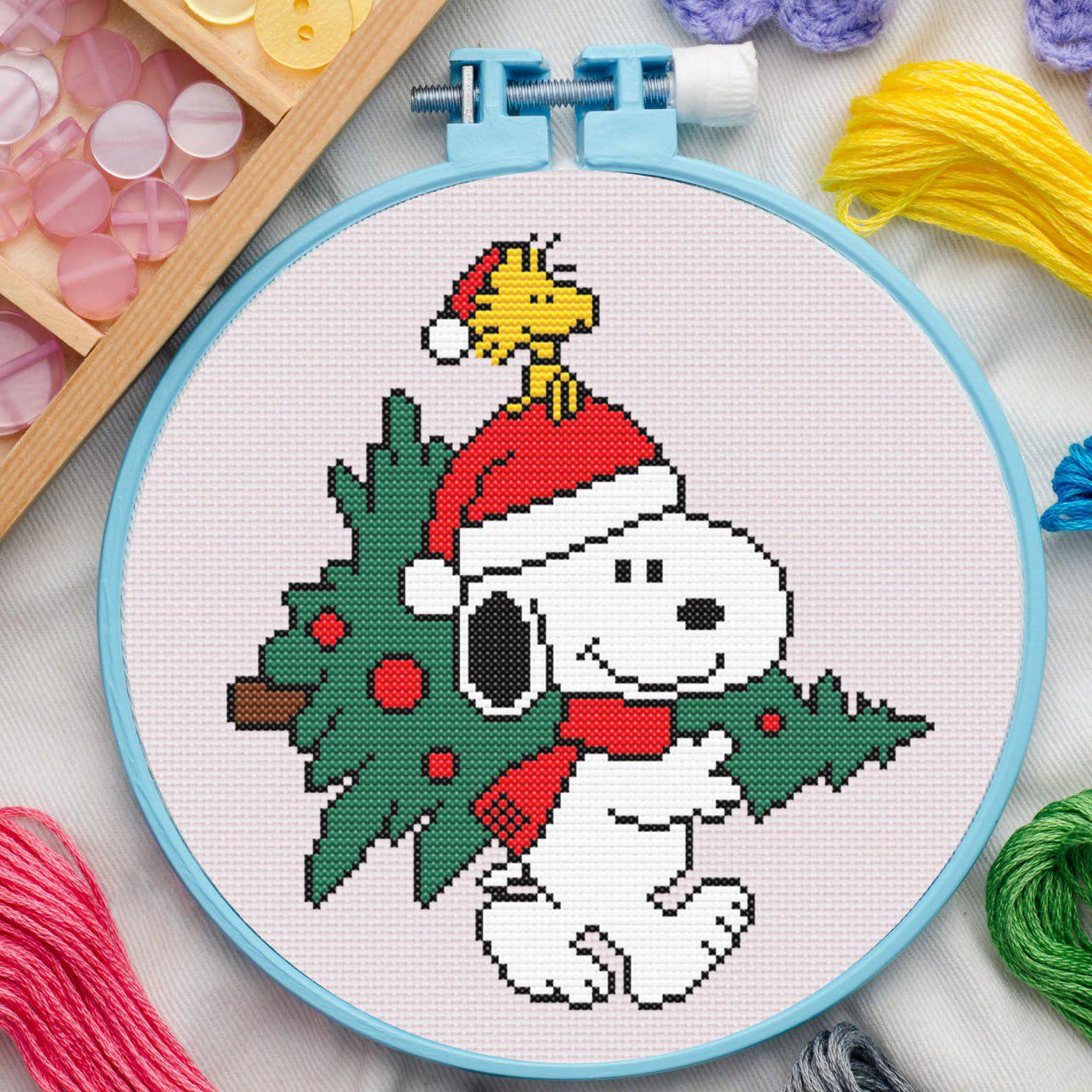 Christmas Cross Stitch Pattern. Snoopy Cross Stitch Pattern. PDF ...