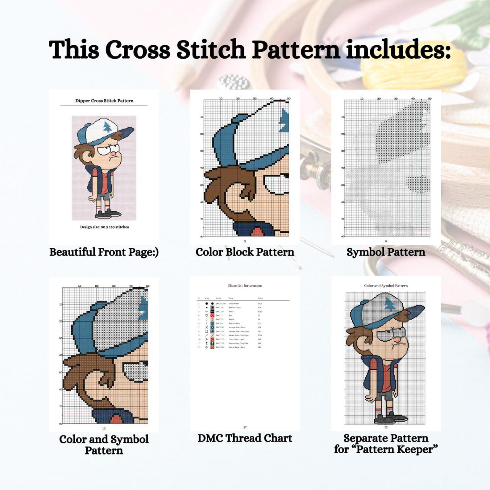 Dipper Cross Stitch Pattern for Beginners. Easy Cross Stitch Pattern ...