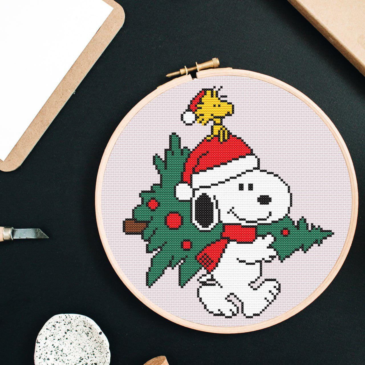 Christmas Cross Stitch Pattern. Snoopy Cross Stitch Pattern. PDF ...