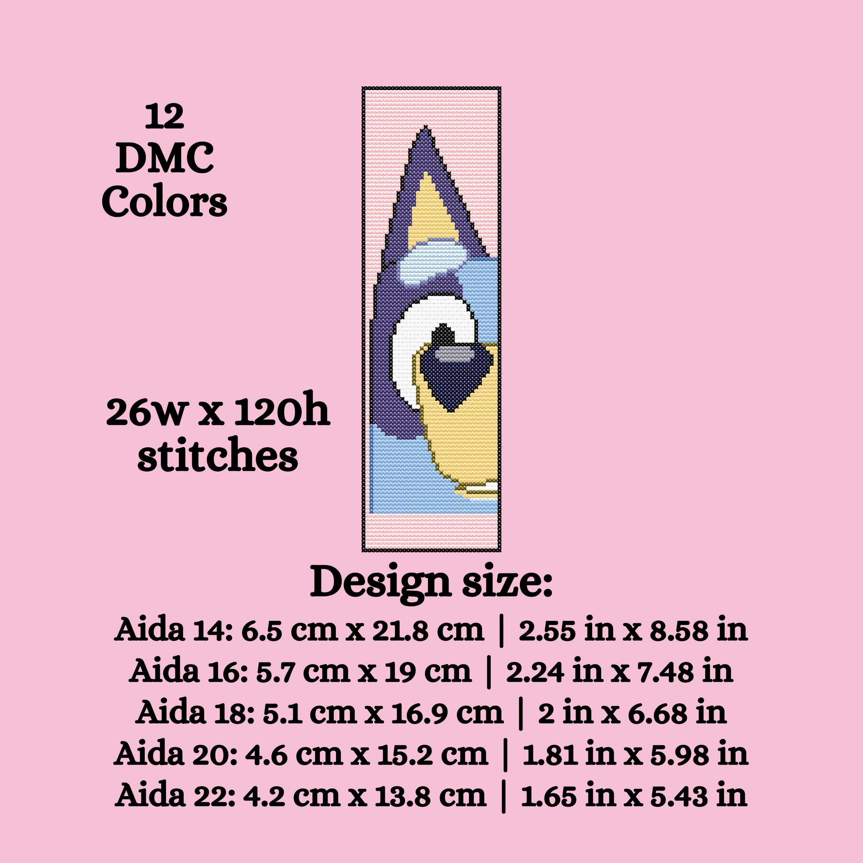 Bluey Bookmark Cross Stitch Pattern. Cross Stitch Pattern Bookmark ...