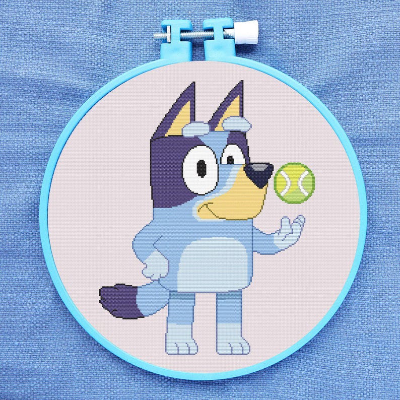 Bluey Cross Stitch Pattern for Beginners. Easy Cross Stitch Pattern ...