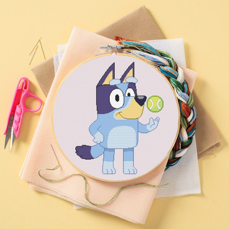 Bluey Cross Stitch Pattern for Beginners. Easy Cross Stitch Pattern ...