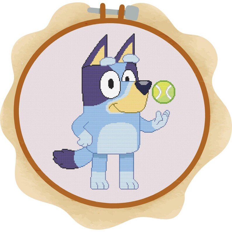 Bluey Cross Stitch Pattern for Beginners. Easy Cross Stitch Pattern ...