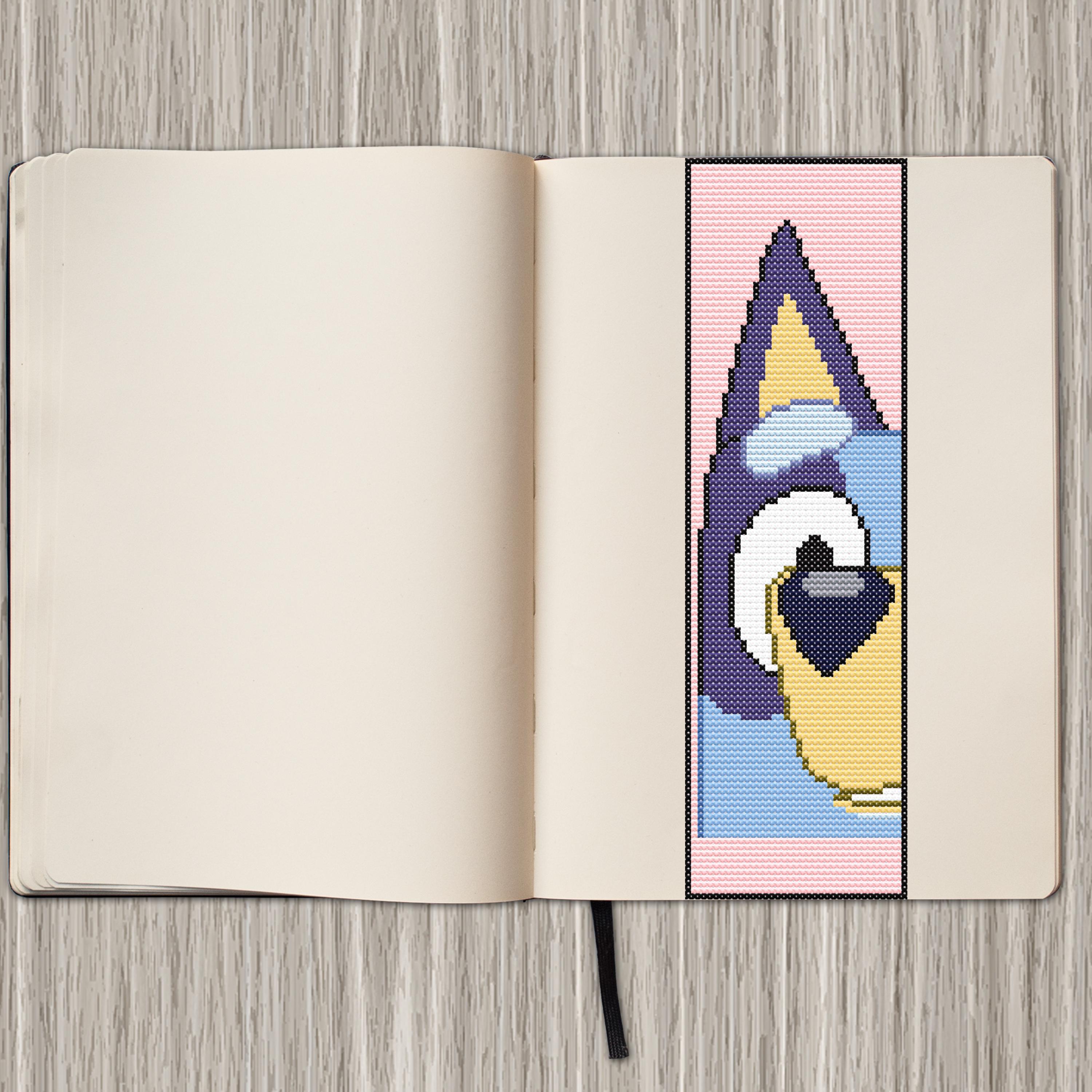 Bluey Bookmark Cross Stitch Pattern. Cross Stitch Pattern Bookmark ...