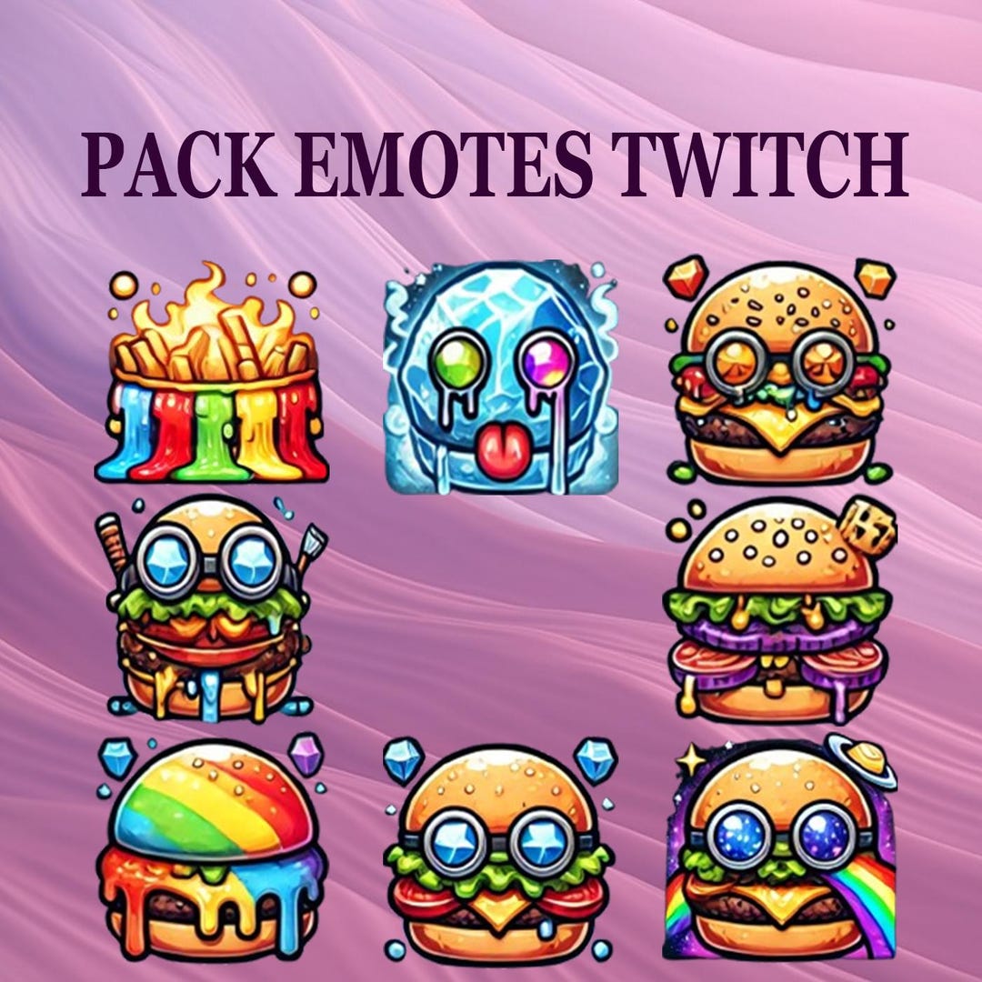 Twitch Fancy Burger Emotes - Etsy