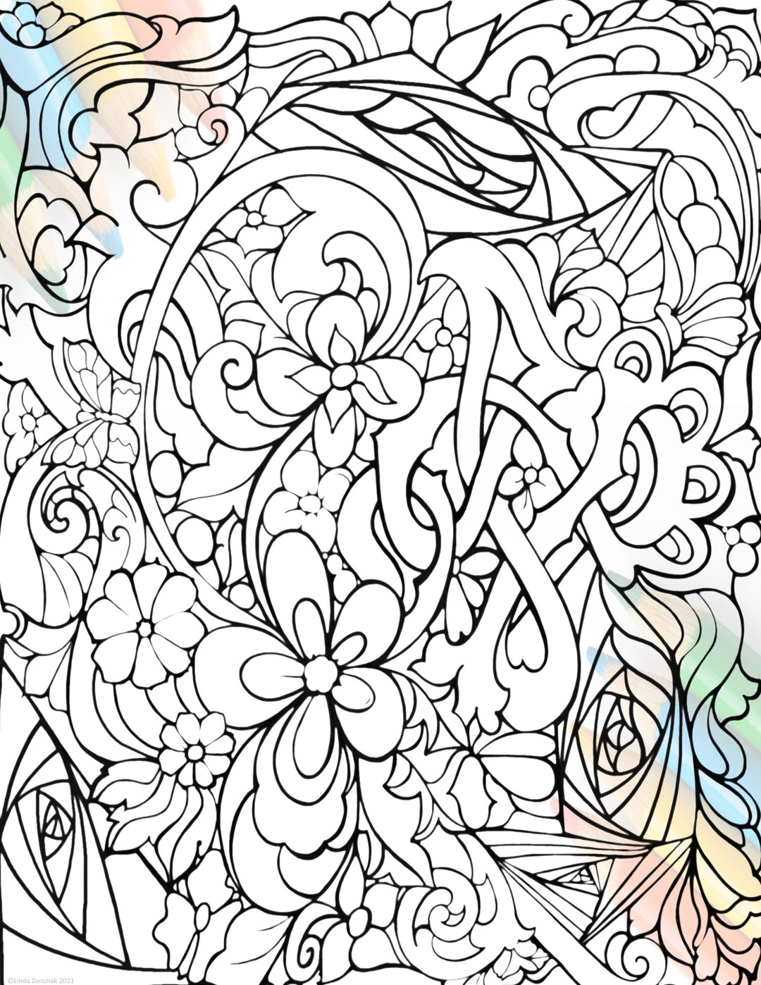 Digital Download Coloring Page to Print and Color as Many Times as You ...