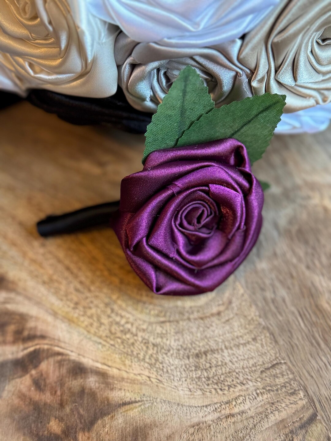 Sangria Flower Boutonniere, Single Rose Boutonniere for Wedding, Groom ...