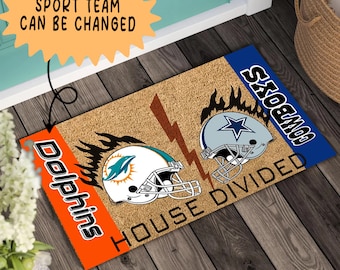 Nfl House Divided Door Mat - Etsy