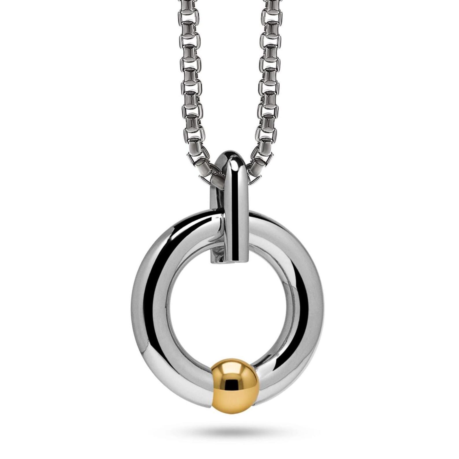 O-ring Tension Set Pendant | Stainless Steel & Gold | Modern Minimalist ...