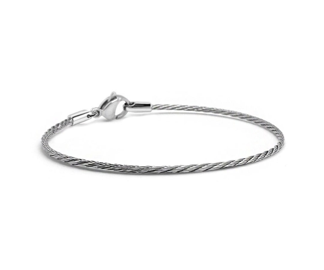 1.5mm Extra Thin Stainless Steel Cable Rope Bracelet by - Etsy