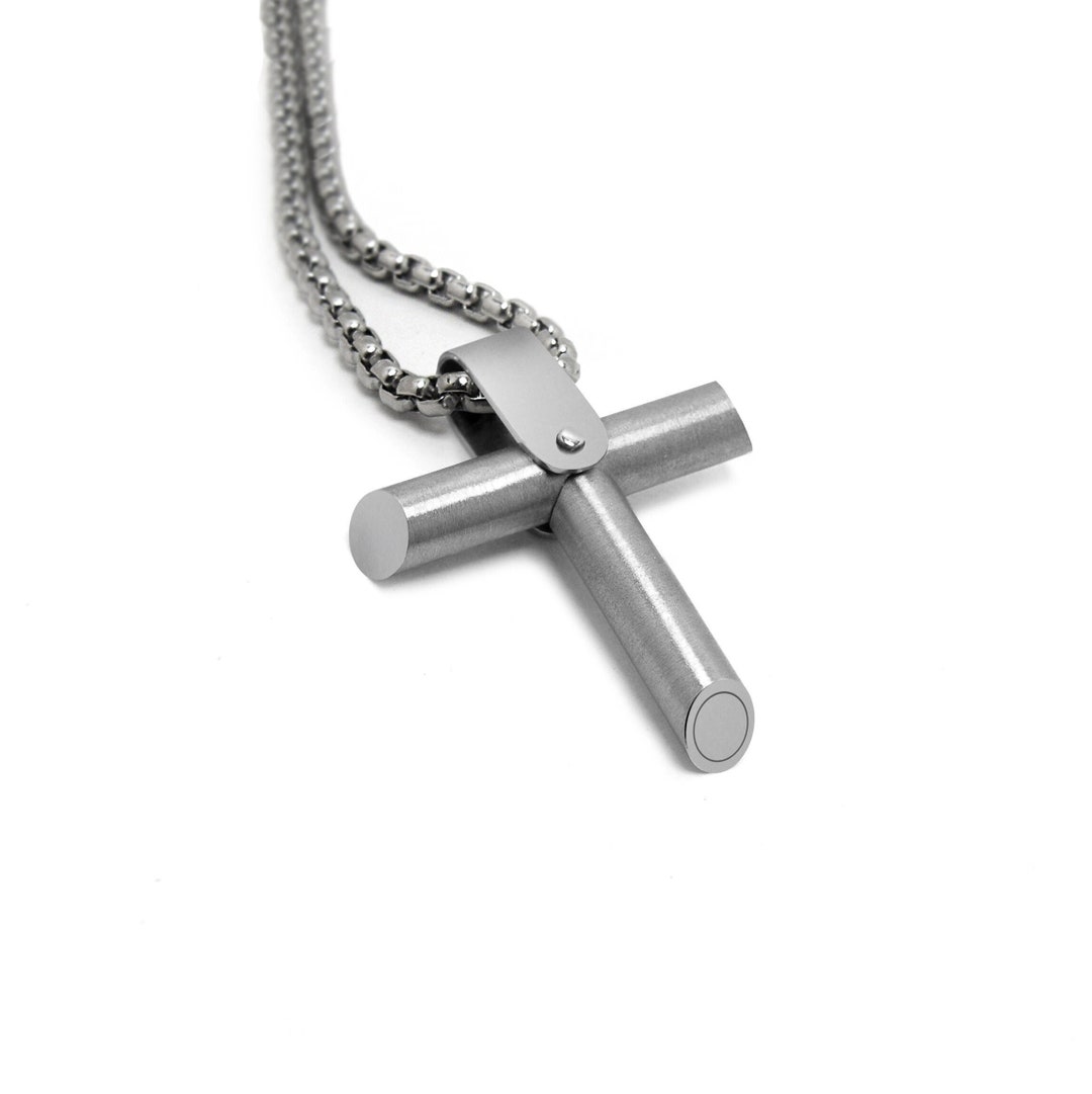 Rods Cross Pendant in Stainless Steel by Taormina Jewelry - Etsy