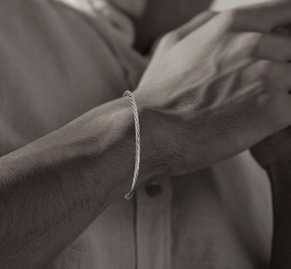 2mm stainless steel cable rope bracelet by Taormina Jewelry