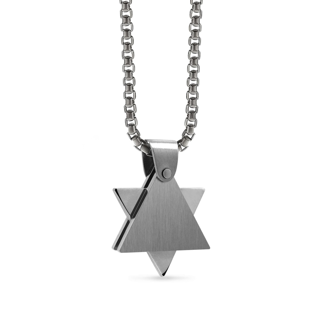 Minimalist Star of David Pendant | Stainless Steel Hexagram Necklace ...