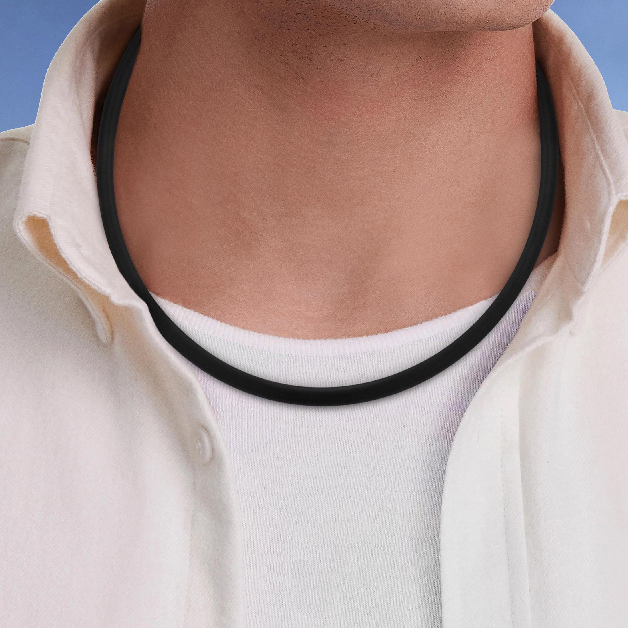 Tubular frosted colored 5mm rubber chokers with bayonet twist clasp in ...