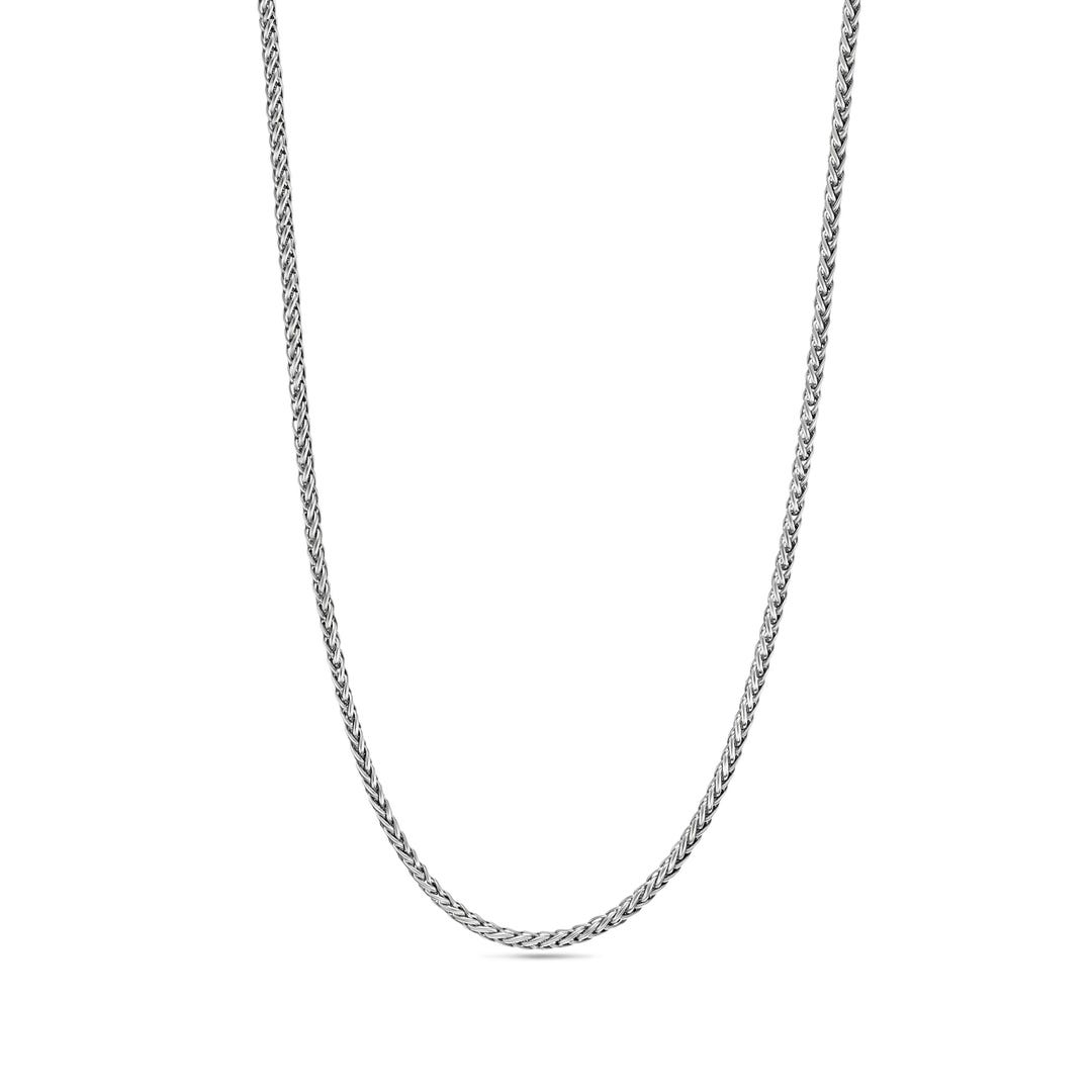 3mm Wheat Chain Necklace in Stainless Steel by Taormina Jewelry - Etsy