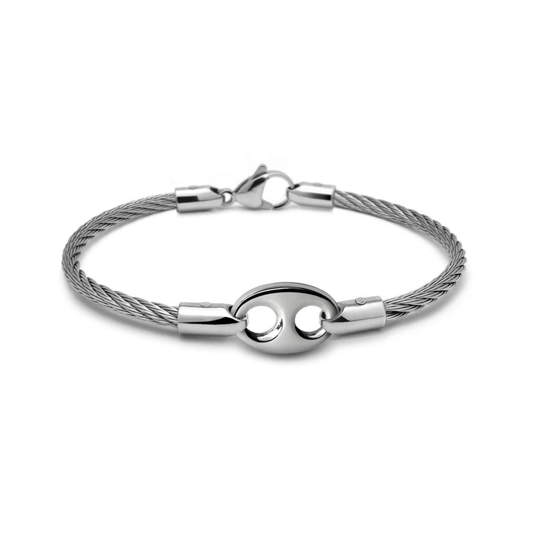 Industrial Wire Twisted Rope Bracelet 3mm | Anchor Link Stainless Steel ...