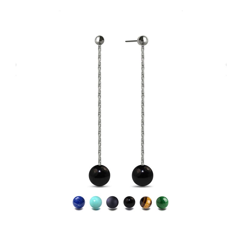 Green Beads Long Chain - Etsy