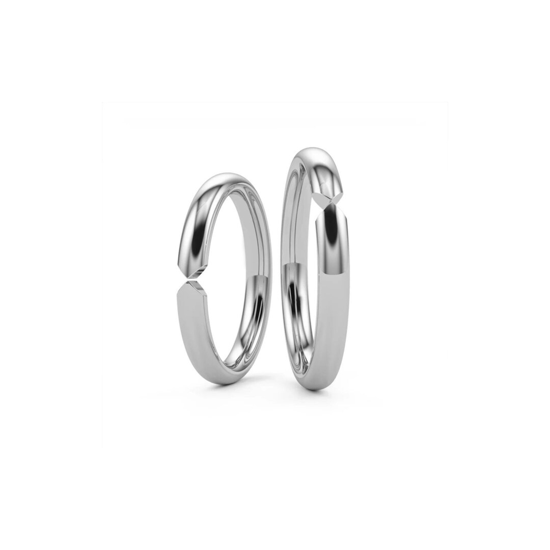 SPEAR Interlocking Wedding Band in Stainless Steel by Taormina Jewelry ...