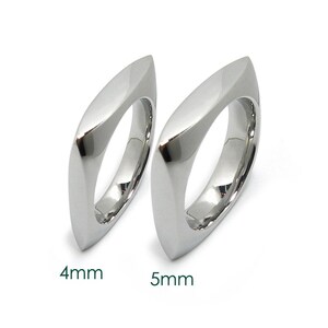 QUADRUM Square Rounded Band Ring in Stainless Steel by Taormina Jewelry ...