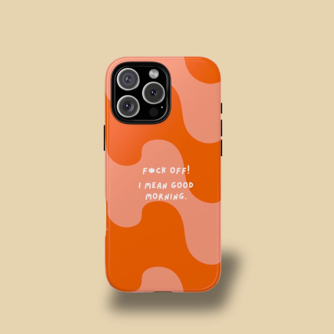 Sassy Morning Mood Tough Case | Funny Retro Phone Case for iPhone 16 15 ...