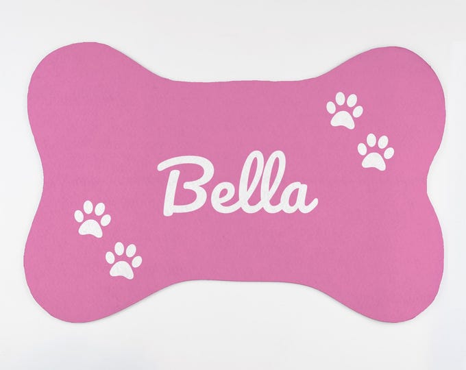 Customized Dog Pet Mat – Bone Shape - Etsy