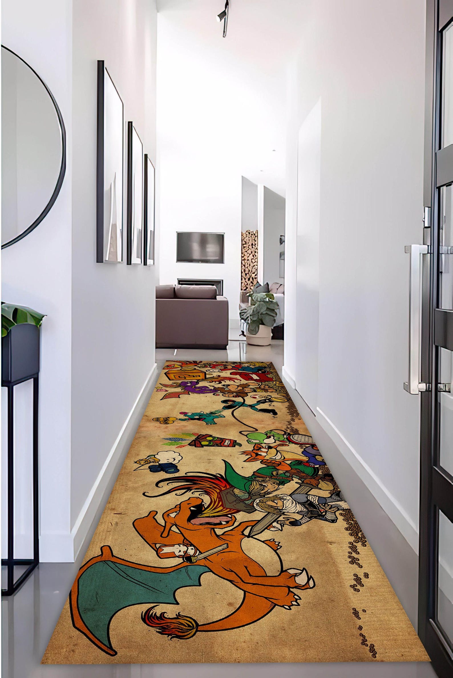 Retro Game Character Rug: Vintage Atari Style Runner, Game Rug, Vintage ...