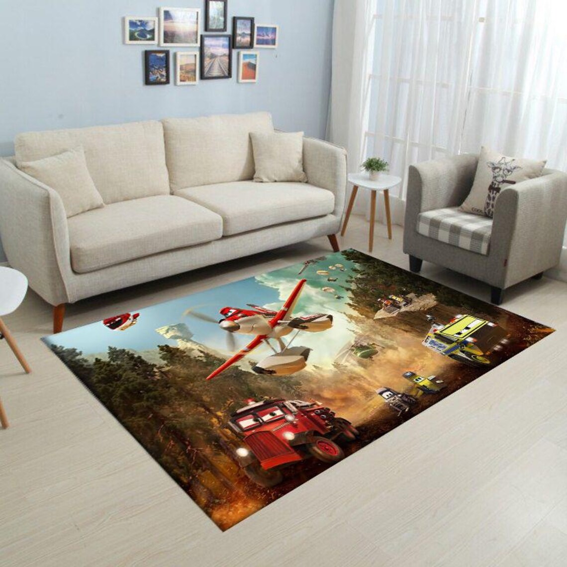 Plane Rug, Floating Plane, Kids Room Rug, Colorful Rug, Boys Room Rug ...