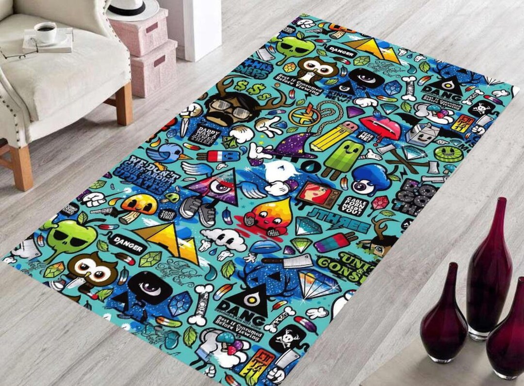 Cartoon Rug, Danger Rug, Fun Rug, Cartoon Movie Rug, Colorful Rug, Boys ...