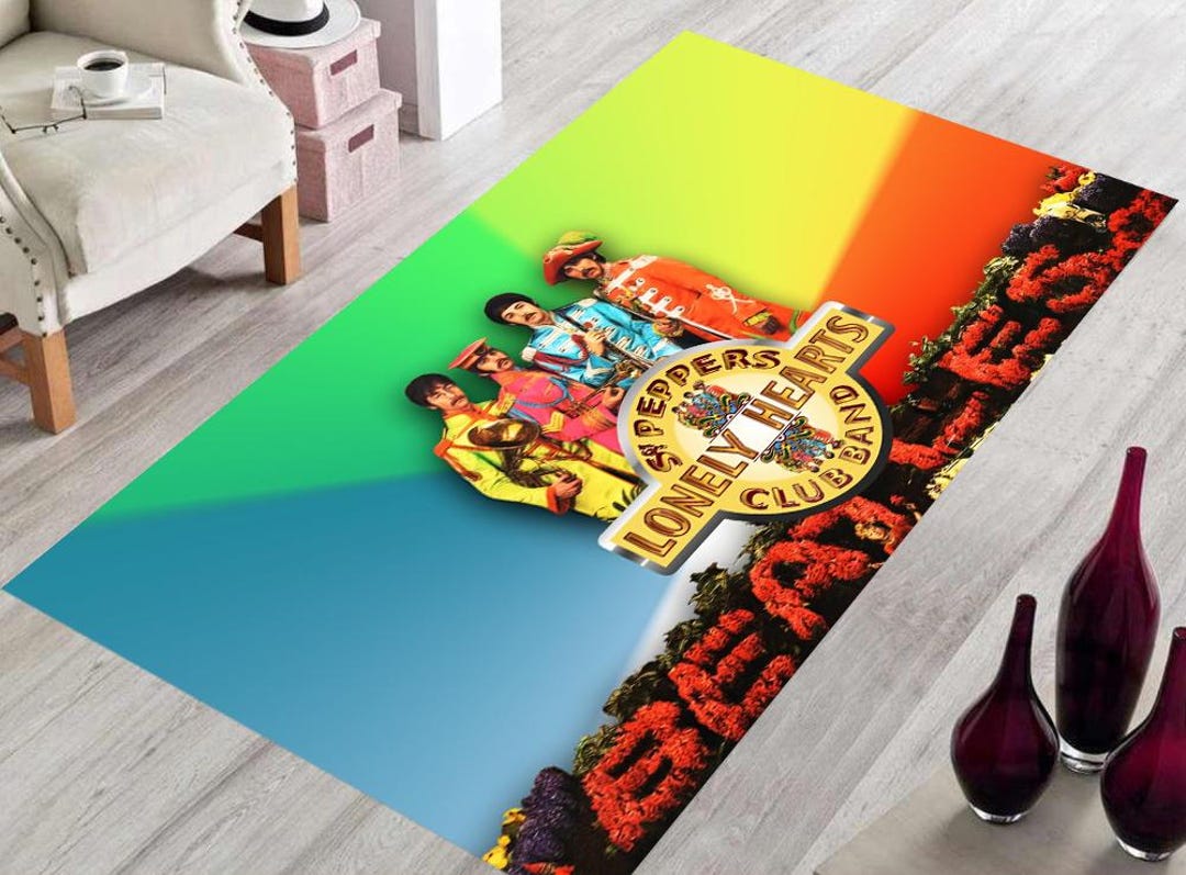 The Beatles Rug: Colorful Music Room Decor - Etsy