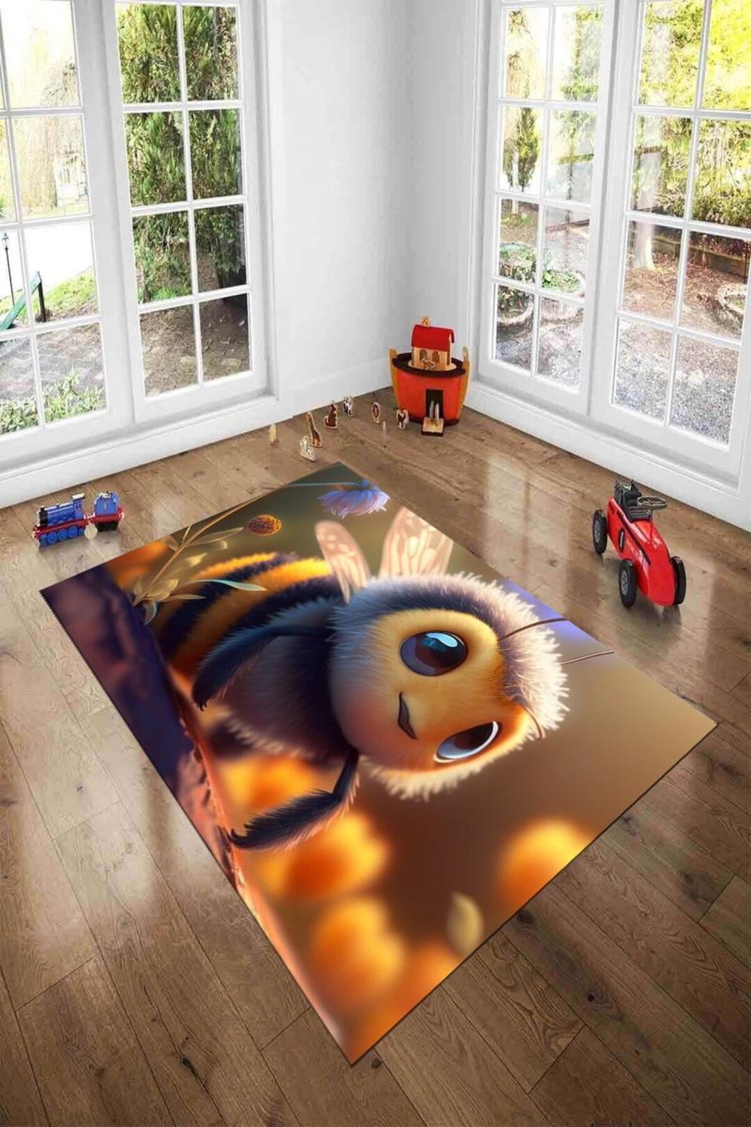 Bee Rug, Bee, Cute Bee, Fun Rug, Decor Rug, Colorful Rug, Boys Room Rug ...