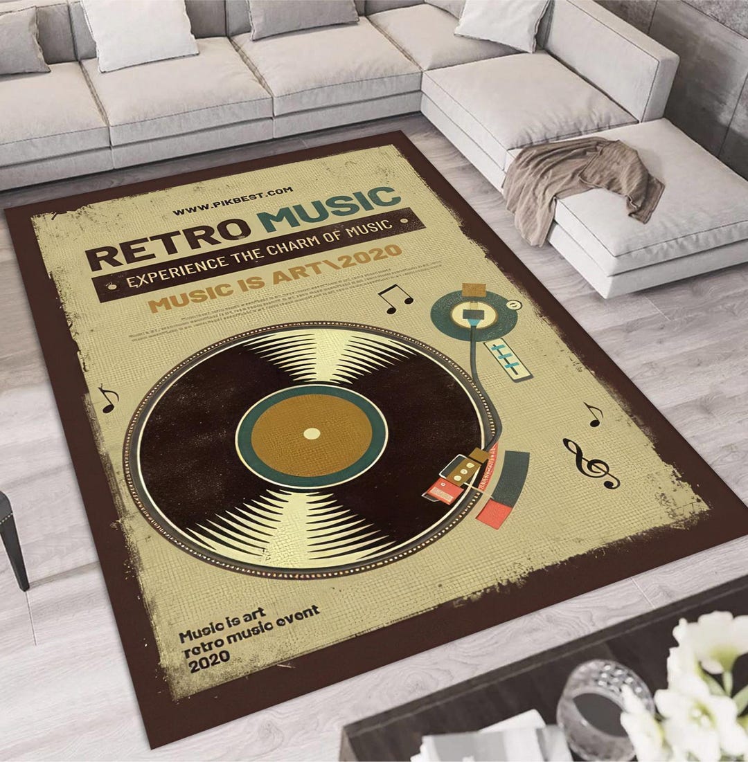 Music Rug, Retro Music, Record Rug, Boys Room Decor, Girls Room Rug ...