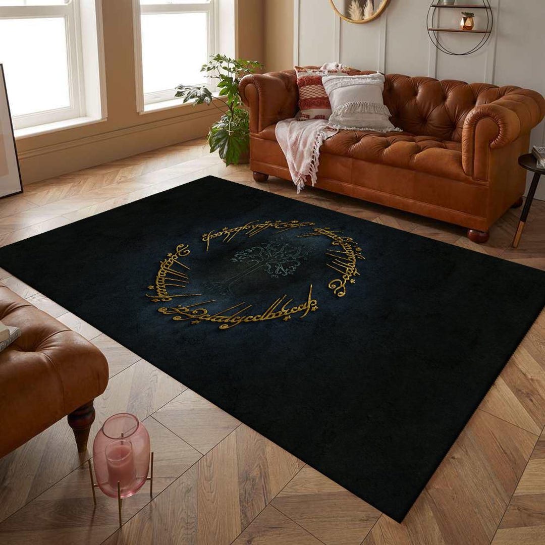 Ring Rug, Lord of the Rings, Middle Earth Rug, Movie Rug, Custom Rug ...