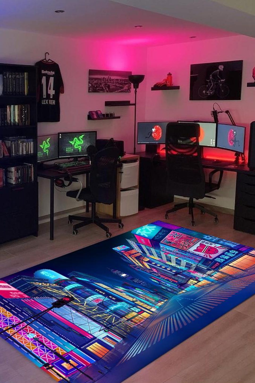 Neon City Rug, Street Rug, Neon Look Rug, City Rug, Colorful Rug, Boys ...